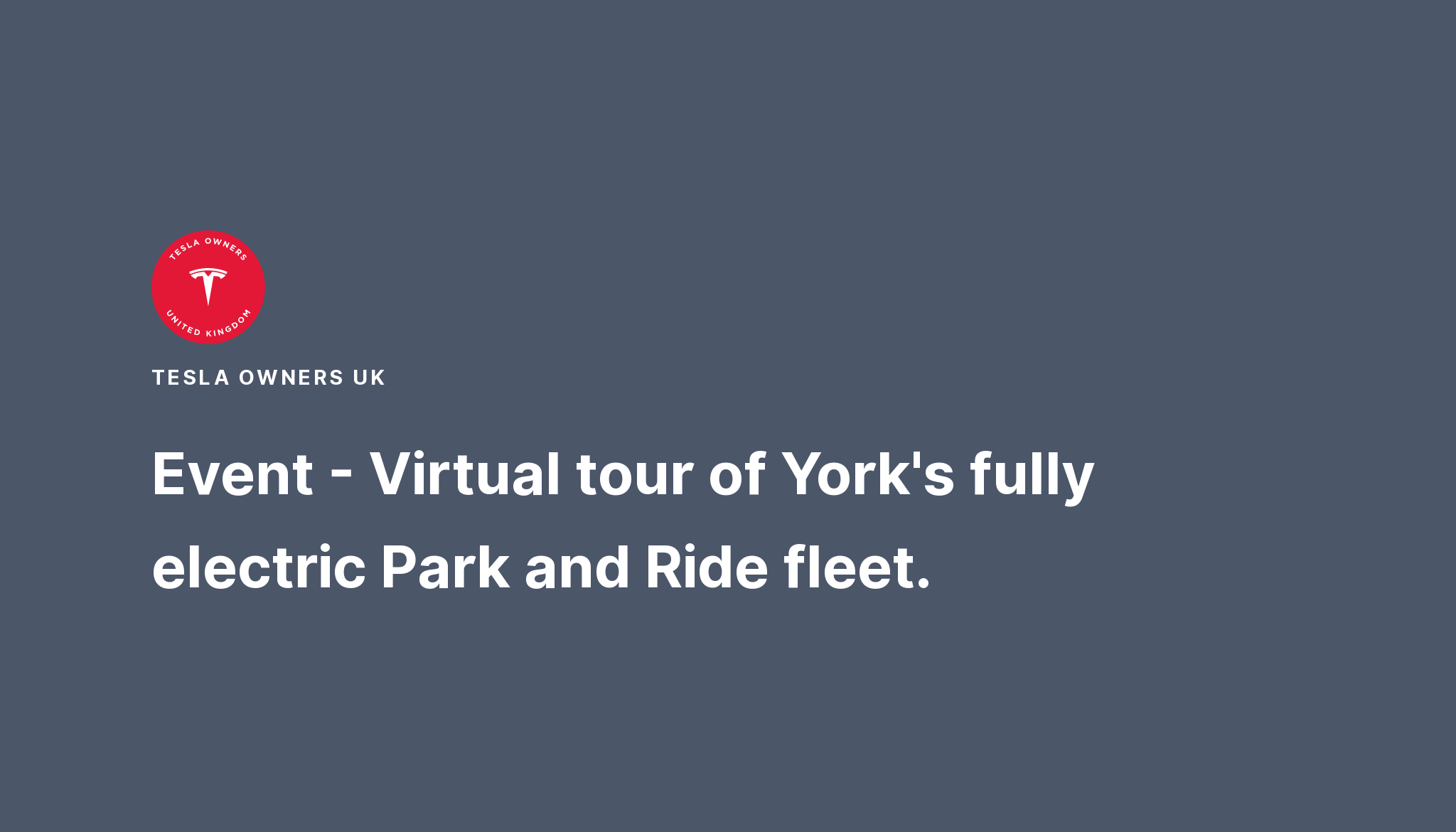 Virtual tour of York's fully electric Park and Ride fleet. - Event ...