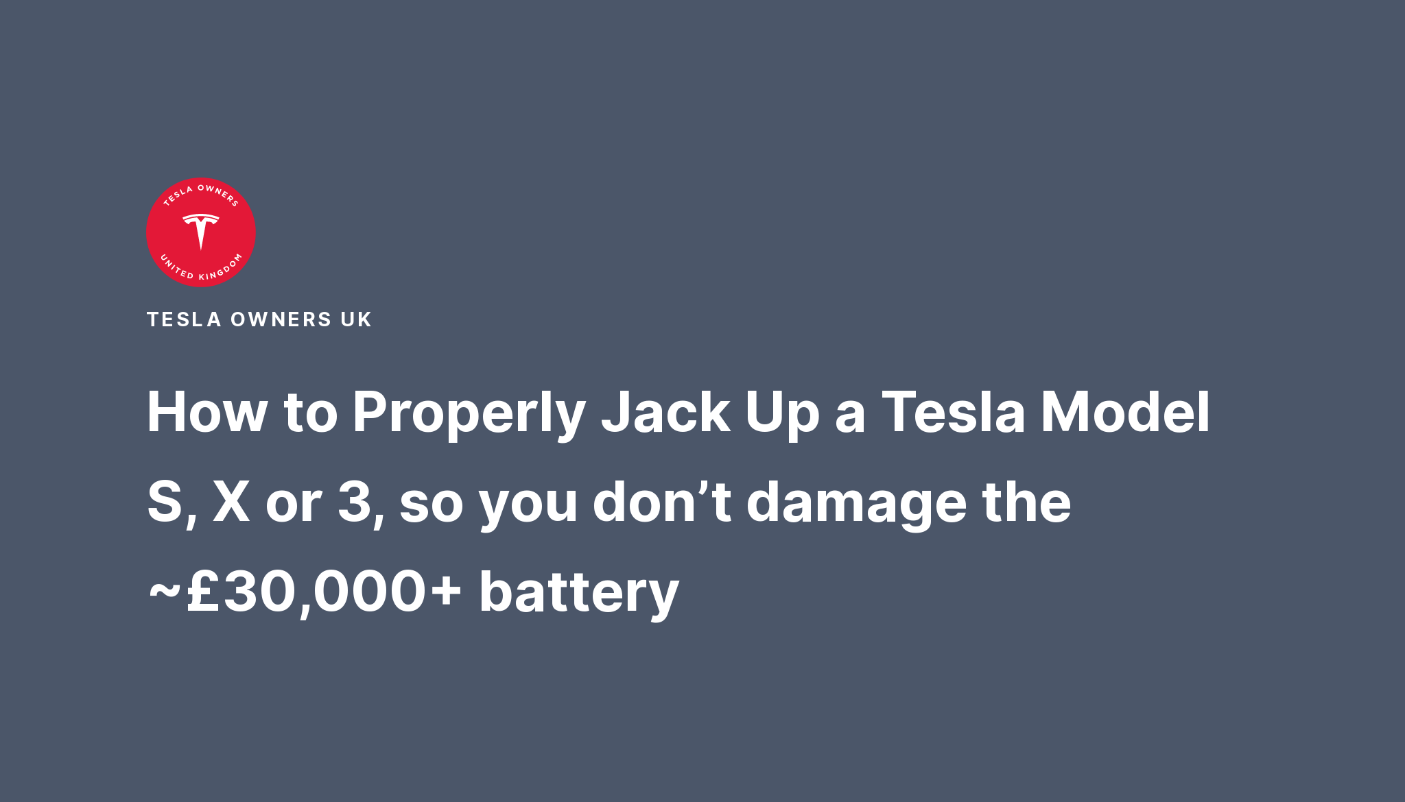 How to Properly Jack Up a Tesla Model S, X or 3, so you don’t damage ...